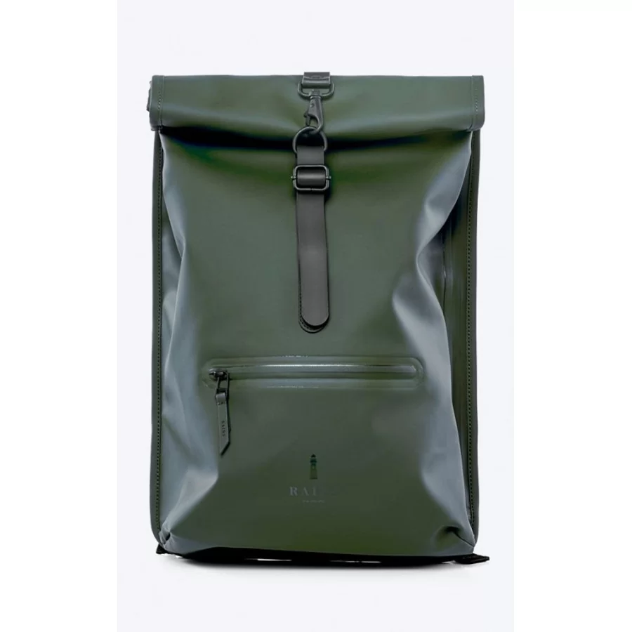 RAINS rygsæk "Rolltop Rucksack" (13 liter) SORT, NAVY, GRØN, RIVER ...